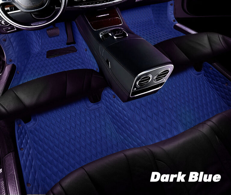 Dark Blue Luxury Diamond Car Mats Set - AstonMats